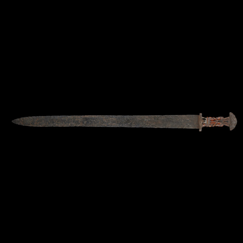 VIKING SWORD WITH MODERN CARVED BONE HILT