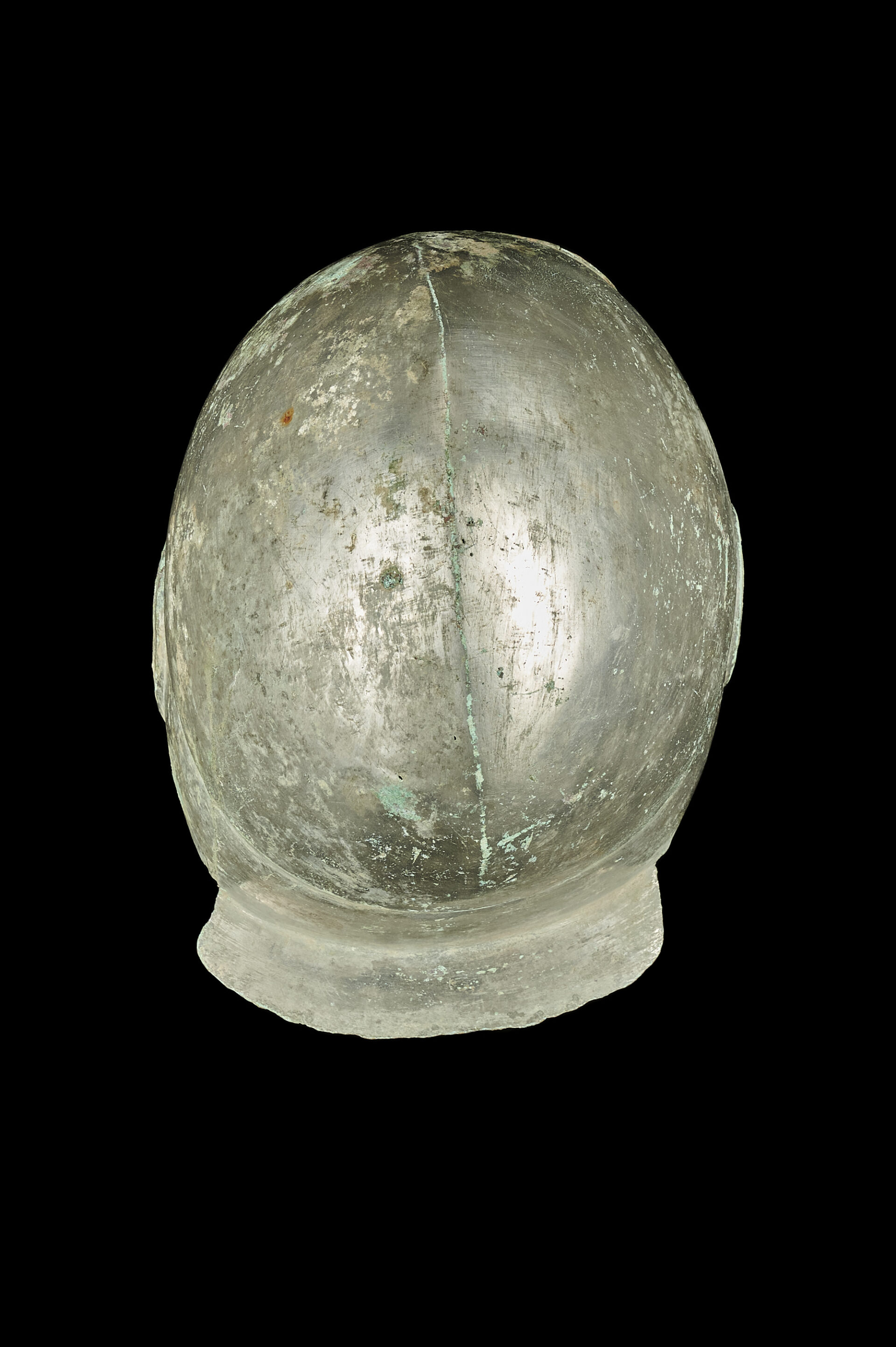CHALCIDIAN TINNED BRONZE HELMET, GREEK, 500-300 B.C.